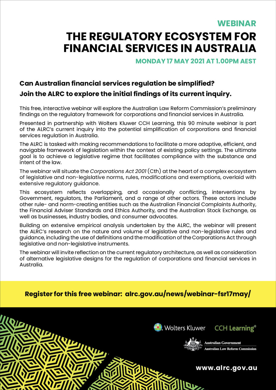 Webinar: The Regulatory Ecosystem for Financial Services in Australia ...